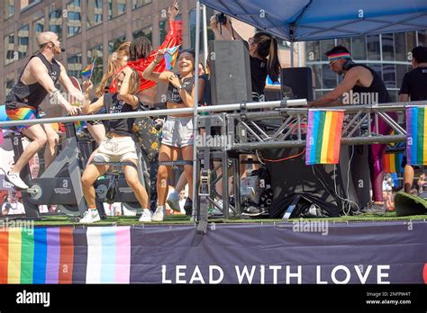 Toronto Ontario Canada June 26th 2022 People Exercising On A Parade