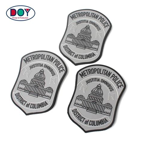 Hook And Loop Custom Embossed Name Logo Silicone Patches Rubber Pvc Military Badges For Uniform