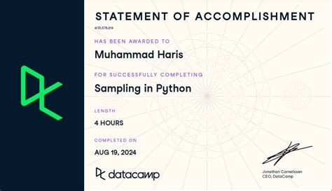 Muhammad Haris On Linkedin Datascience Python Sampling Datacamp