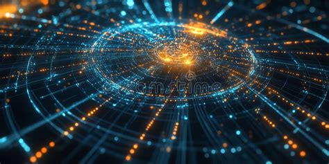 A Mesmerizing Futuristic Ai Driven Autonomous Drone Network Displaying Glowing Cybernetic