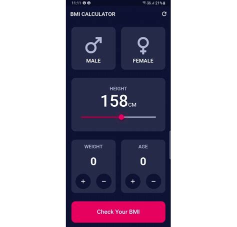 A Simply Bmi Calculator With Best Use Of Uiux And Animation