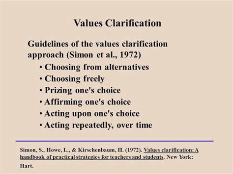 Values Clarification For Babes In The St Century