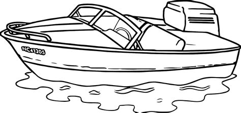 Racing Boat Coloring Pages
