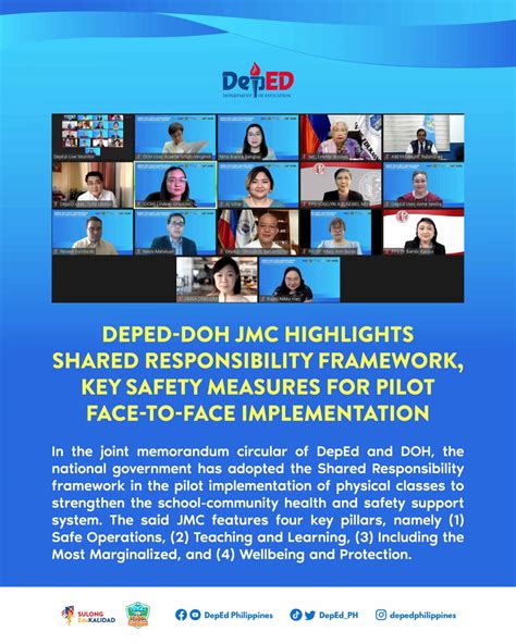 Deped Doh Jmc Highlights Shared Responsibility Framework Key Safety Measures For Pilot Face To