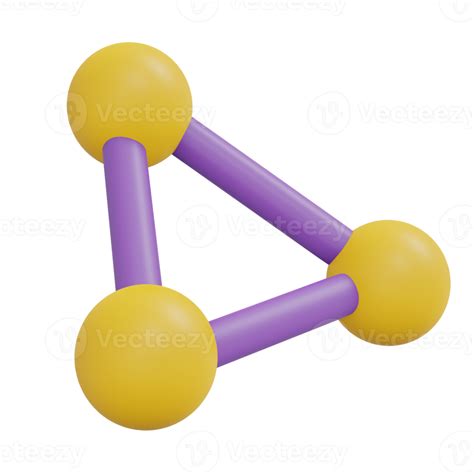 Molecule Icon Cartoon Style 3d Render 18867867 Png