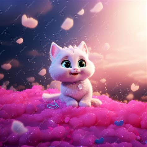 Premium Photo Pawsitively Adorable The Smiling Kitty In A Glittery Pink Outfit A Whimsical