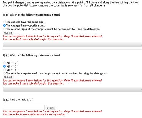 Solved Two Point Charges Q And Q Are Separated By A Chegg
