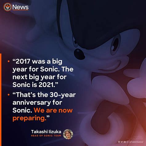 New Sonic Team Head Takashi Iizuka Teased The Sonic News Leader