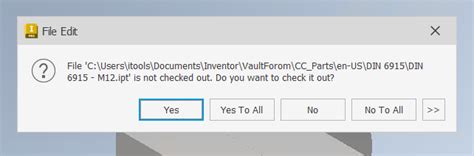 placing bolted connection results in trying to check out cc parts