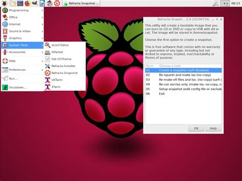Raspbian Debian PIXEL Exton Linux Live Systems