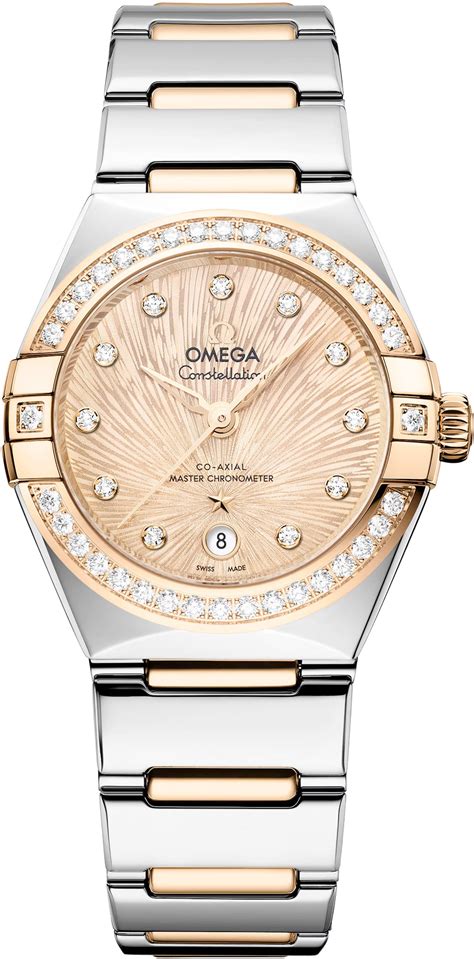 Omega 13125292058002 Constellation Lilac Dial Steel Gold And