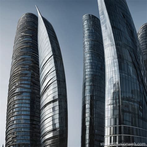 Curved Buildings Architecture Stable Diffusion Online
