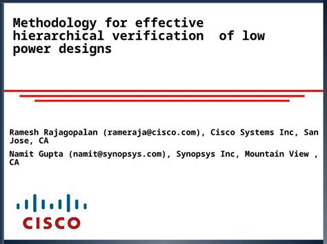 Ppt Methodology For Effective Hierarchical Verification Of Low Power Designs Dokumentips
