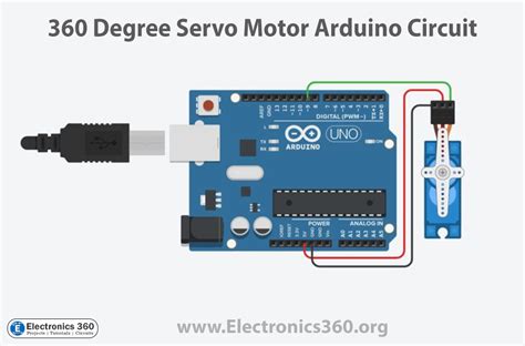 controlling 360 degree servo motor with arduino electronics 360