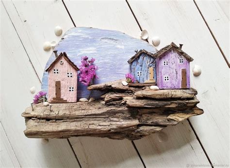 Ключница настенная Сиреневый городок ключница домики дрифтвуд в интернет магазине на Ярмарке