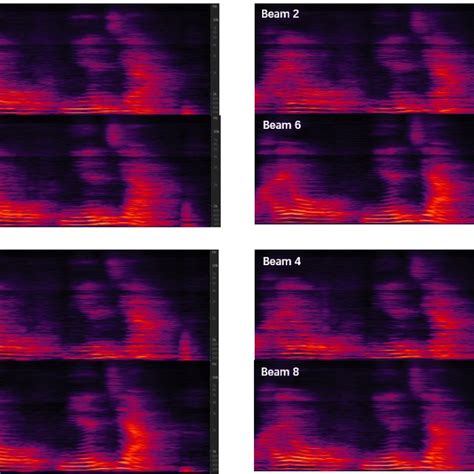 spectrogram of beams from non overlapping segments one single speaker