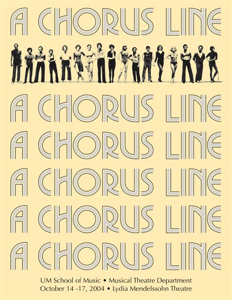 A Chorus Line University Of Michigan School Of Music Theatre And Dance
