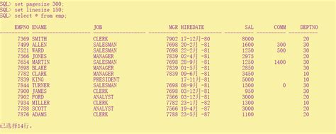 Oracle设置列宽，行数 悟知清风 博客园