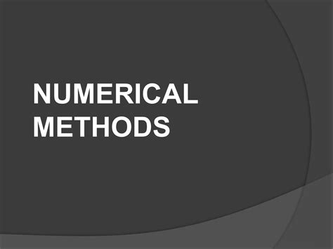 Numerical Methods Ppt Pptx Science