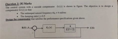 Solved Question Marks The Control System With A Chegg