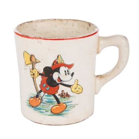 A Mickey Mouse Fireman Cup By Salem China