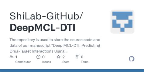 Github Shilab Githubdeepmcl Dti The Repository Is Used To Store The