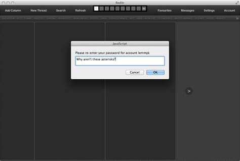 Password Input Is Not In Asterisks Rreditrbugs
