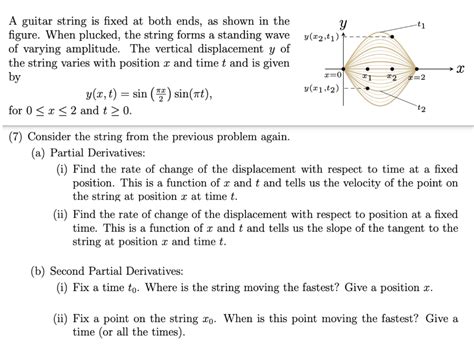 Solved A Guitar String Is Fixed At Both Ends As Shown In Chegg