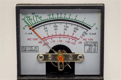 Analog Vintage Multimeter Scale Isolated Stock Image Image Of Measurement Tool