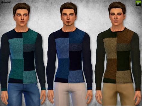 Sims 3 Addictions Patchwork Sweater By Margies Sims • Sims 4 Downloads