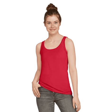Gildan Softstyle Womens Tank Top Comfortable Semi Fit 100 Cotton