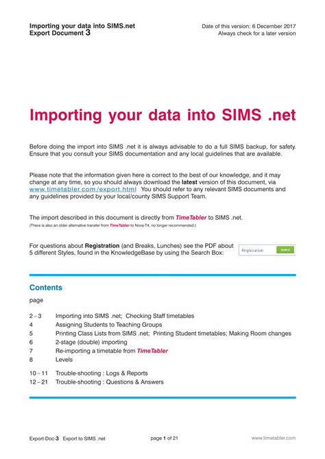 pdf importing your data into sims timetabling software … your data