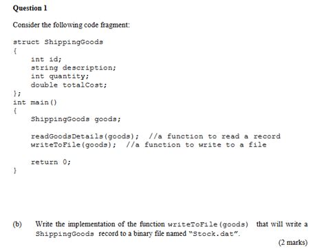 Solved Question 1 Consider The Following Code Fragment Chegg Com
