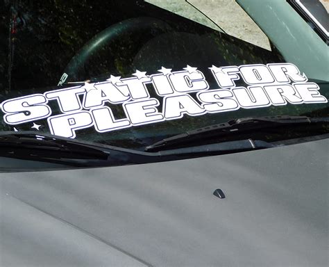Static For Pleasure V2 Rear Window Windshield Decal Car