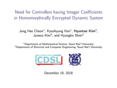 Need For Controllers Having Integer Coeﬃcients In Homomorphically