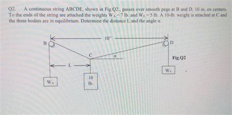 solved q2 a continuous string abcde shown in fig 22