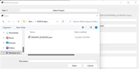 using the endpoint model generator tool for rest api client