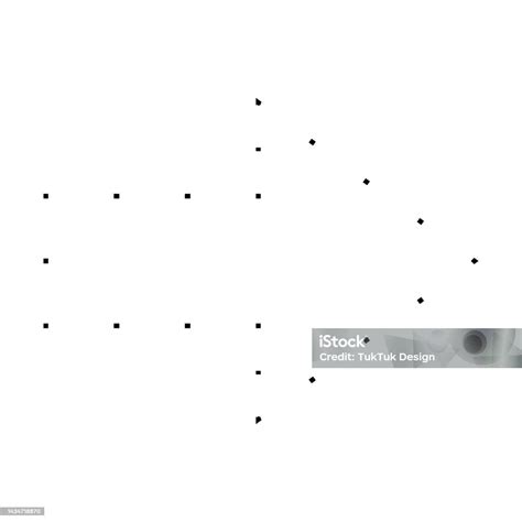 Arrow Shape Dotted Symbol Vector Icon For Creative Graphic Design Ui
