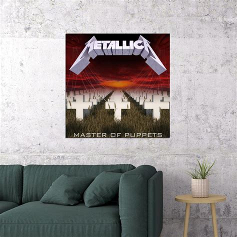 Poster Metallica Master Of Puppets Album Cover Art Music Poster Heavy