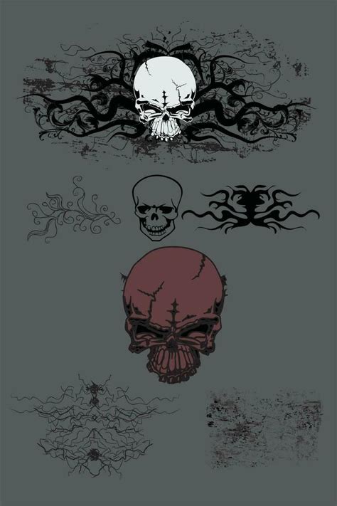 Grunge Skull Tattoo Vector Art Icons And Graphics For Free Download