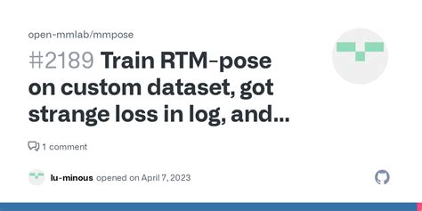 train rtm pose on custom dataset got strange loss in log and strange