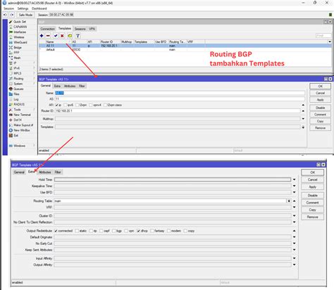 mengkombinasikan routing rip ospf dan bgp pada router mikrotik karya zul