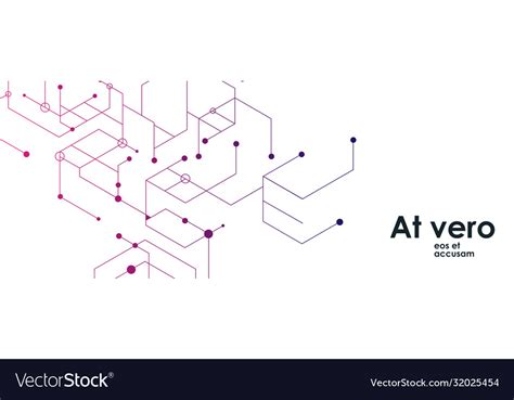 Connect Lines And Dots Banner Template Royalty Free Vector