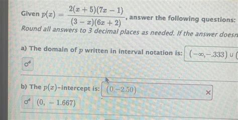 Solved Given P X 3−x 6x 2 2 X 5 7x−1 Answer The