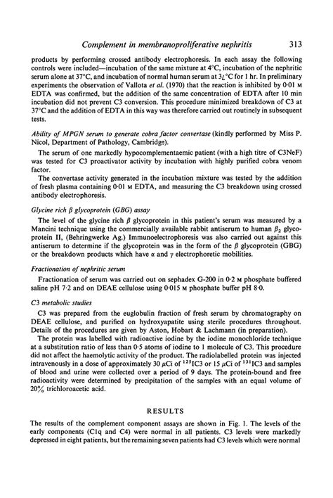 Complement Studies In Membranoproliferative Glomerulonephritis Pmc