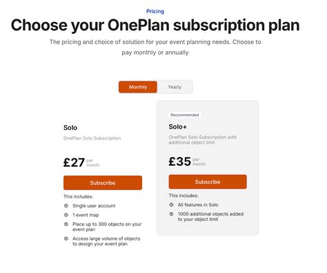 Oneplan Pricing