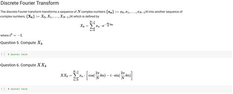 Solved Discrete Fourier Transform The Discrete Fourier Chegg