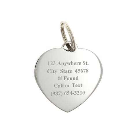 Custom Engraved Personalized Stainless Steel Heart Shape W Etsy