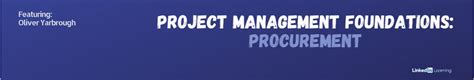 Project Management Foundations Procurement Linkedin