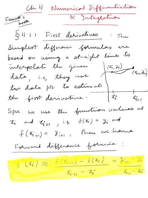 numerical differentiation pdf